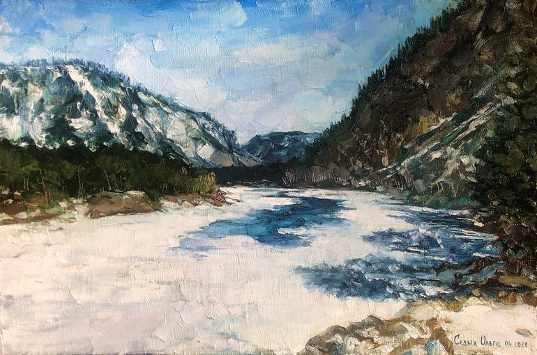 Spring of Altai Mountains Painting by Olga Sedykh | Saatchi Art