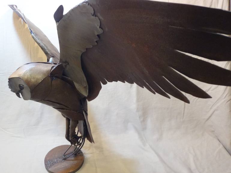 Barn Owl in Flight Sculpture by Mindy Curran | Saatchi Art