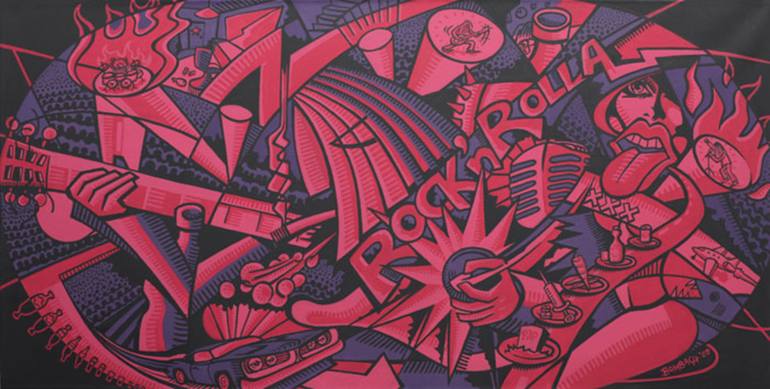 Rock N Rolla Painting by Marco Bombach | Saatchi Art