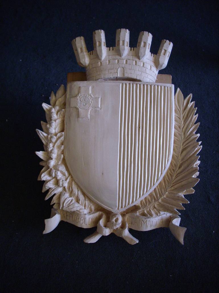Emblem of the Maltese Republic Sculpture by Martin Wettinger | Saatchi Art
