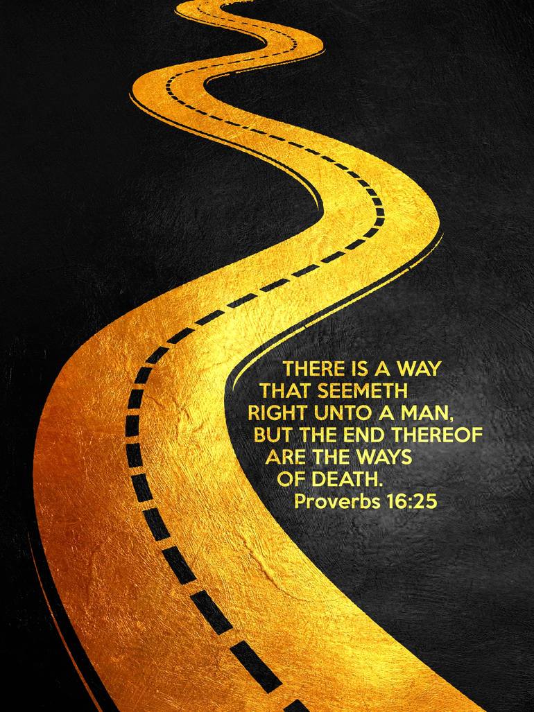 Proverbs 16:25 Bible Verse Wall Art Mixed Media by AB Concepts ...