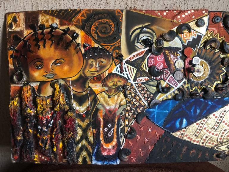 Women of Èyèò Painting by Faloore Olamide | Saatchi Art