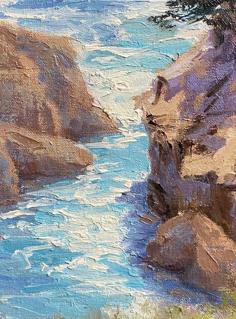 Point Lobos Surf Painting by Tatyana Fogarty | Saatchi Art