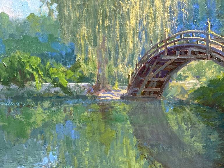 Moon Bridge Reflections Painting by Tatyana Fogarty | Saatchi Art