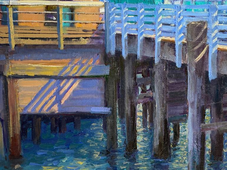 Monterey Fisherman's Wharf Reflections Painting by Tatyana Fogarty ...