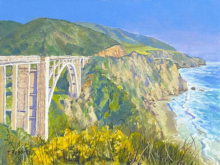 Bixby Bridge, The Guardian Of Big Sur Coast Painting by Tatyana Fogarty ...