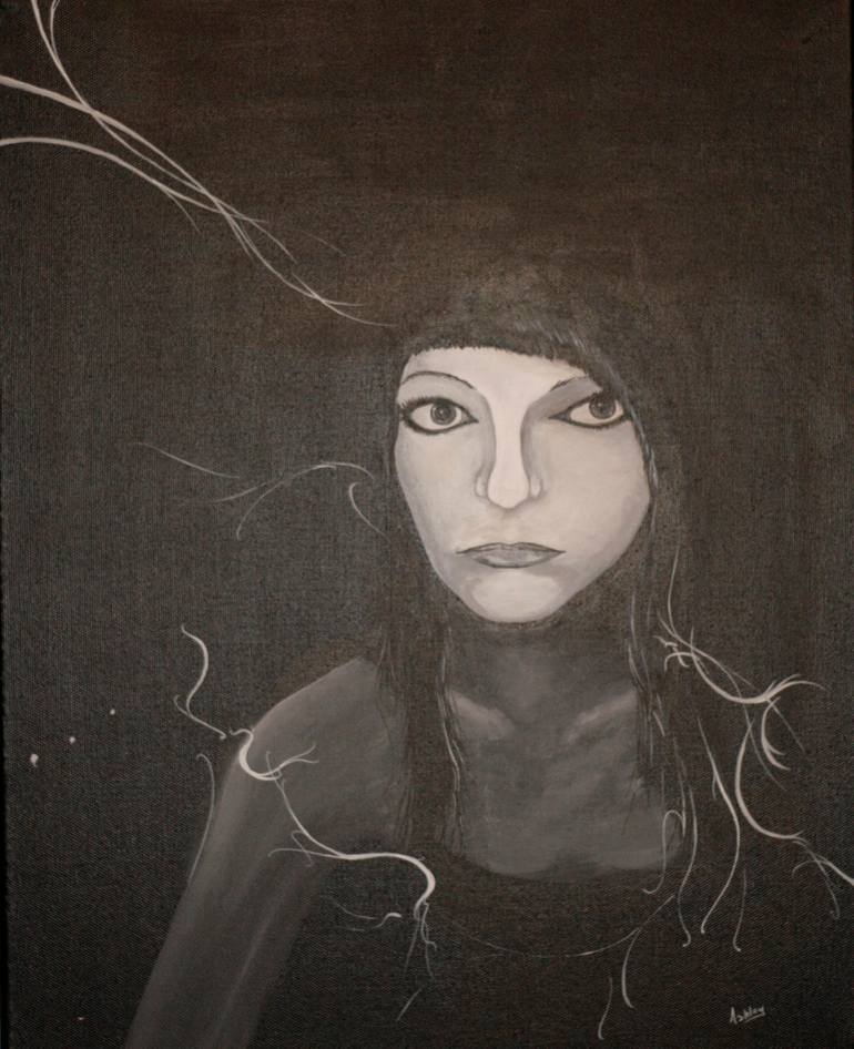 gothic girl Painting by Ashley Brown | Saatchi Art