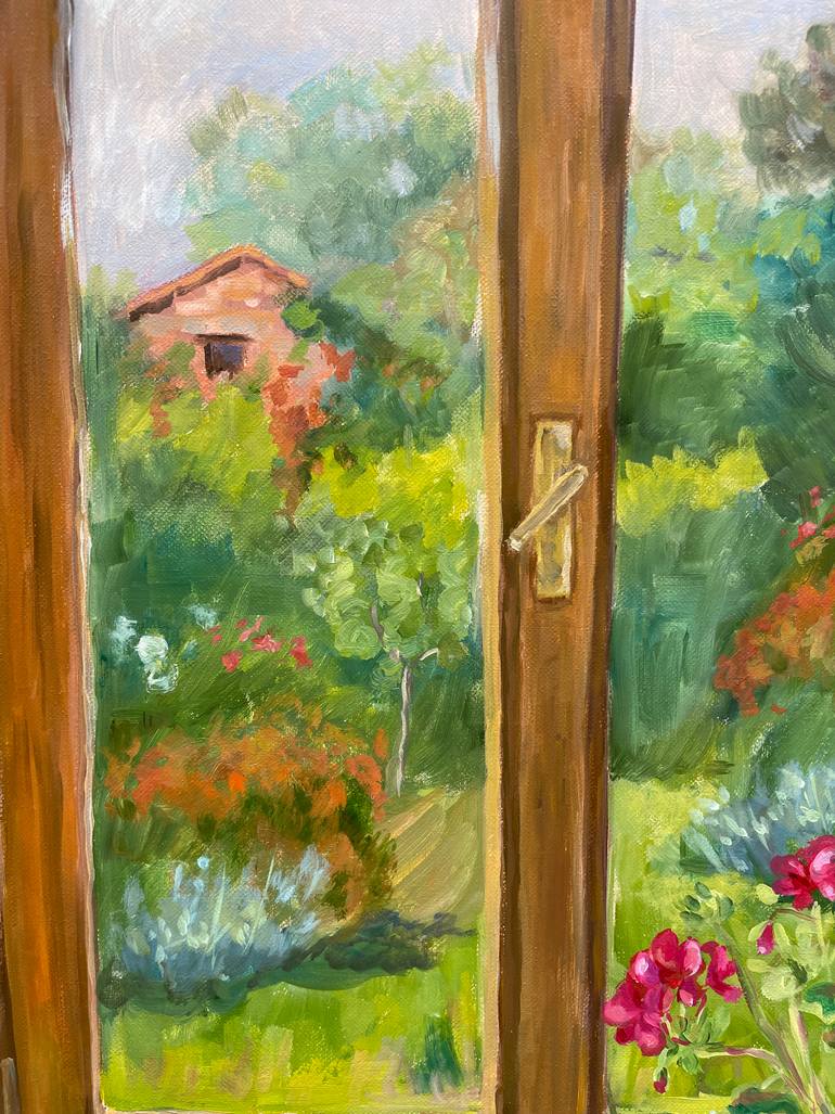 A window into a spring garden Painting by Natalya Smirnova | Saatchi ...