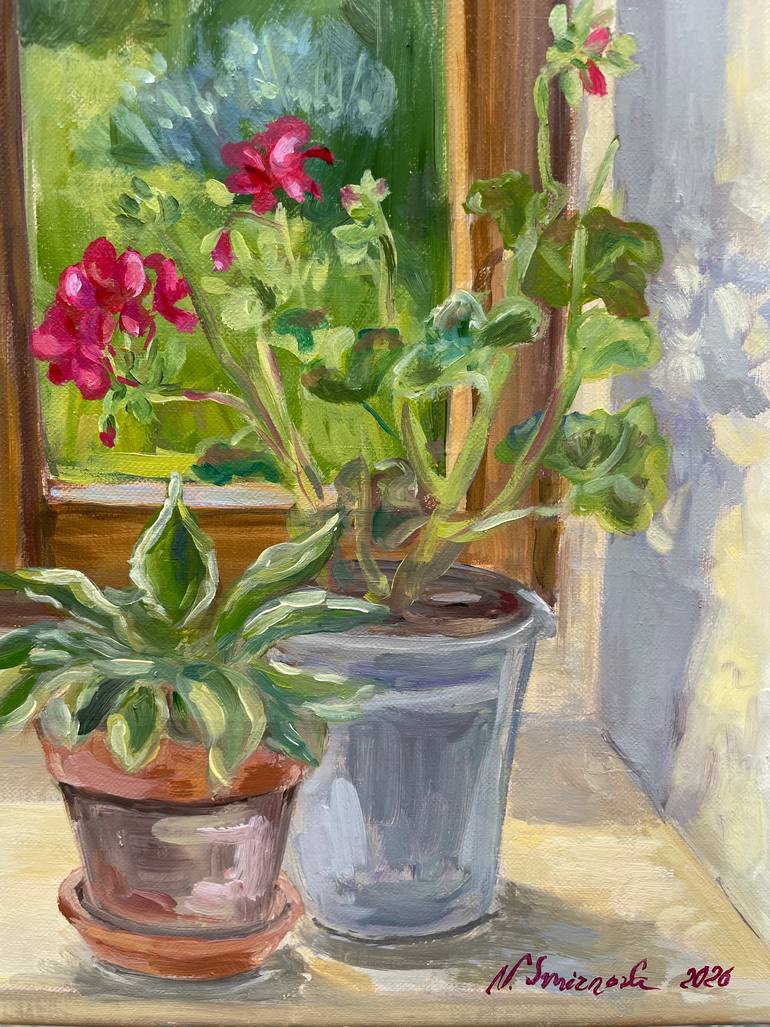 A window into a spring garden Painting by Natalya Smirnova | Saatchi ...