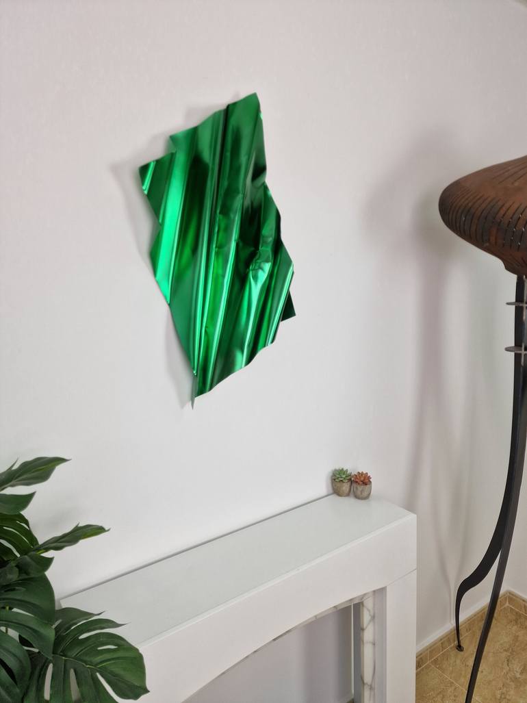 Steel Silk. Green Sculpture by Jose Soler Art | Saatchi Art United Kingdom