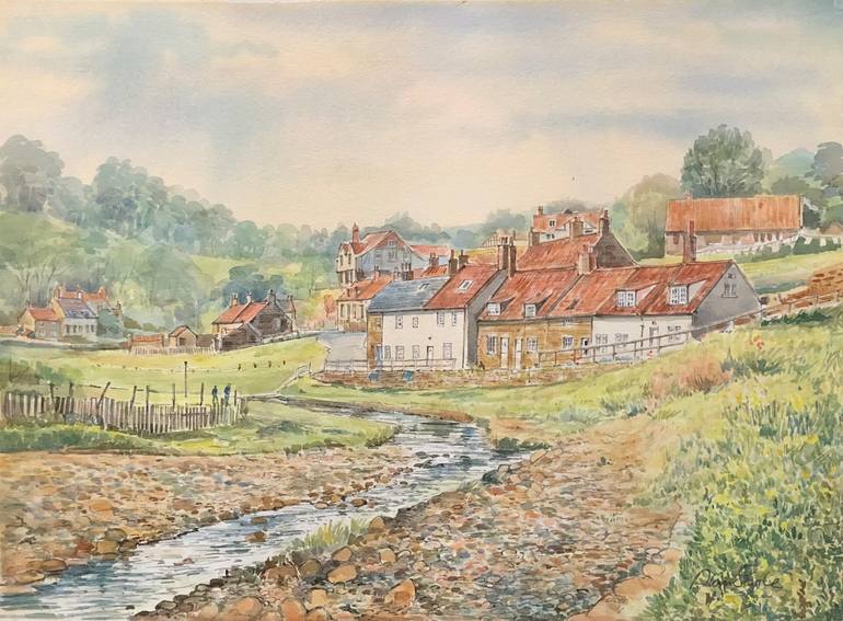 Sandsend by the Sea Painting by Alan Stuttle Ndd Rca | Saatchi Art