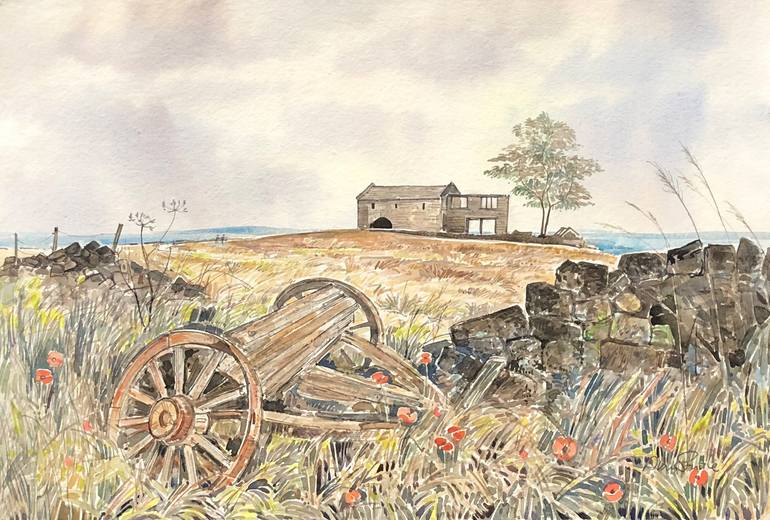 Broken Down Farm Painting by Alan Stuttle Ndd Rca | Saatchi Art