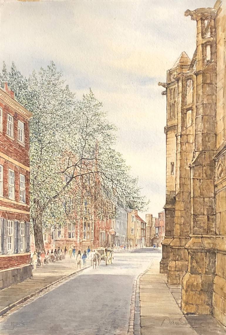 High Petergate to Dean Court Painting by Alan Stuttle Ndd Rca | Saatchi Art