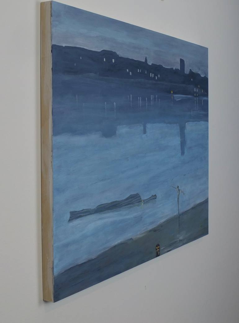 After Whistler, Chelsea Nocturne Painting by David Jackson | Saatchi Art