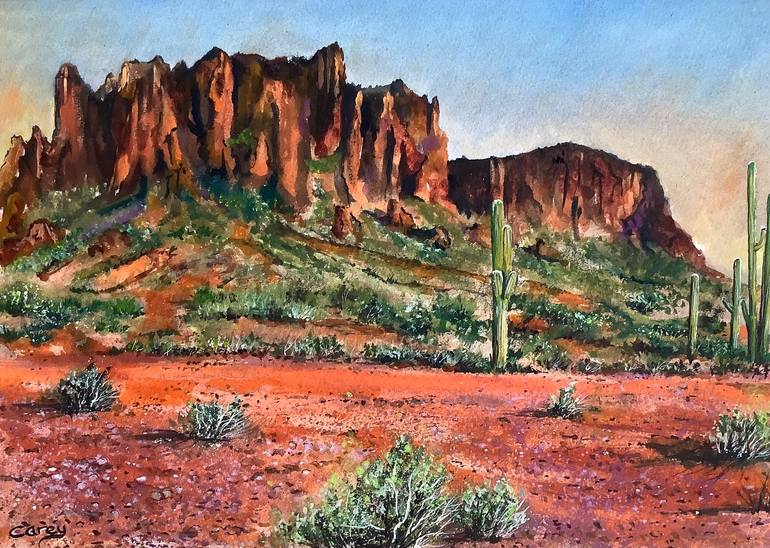 Arizona Desert Painting by Darren Carey | Saatchi Art