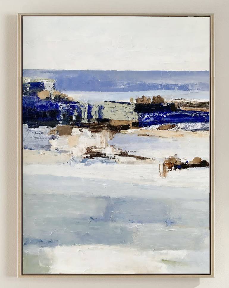 Blue Cliff Painting by Julia Niiazbekova | Saatchi Art