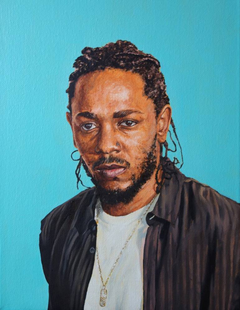 No. 126 - Portrait of Kendrick Lamar Painting by James Root | Saatchi Art