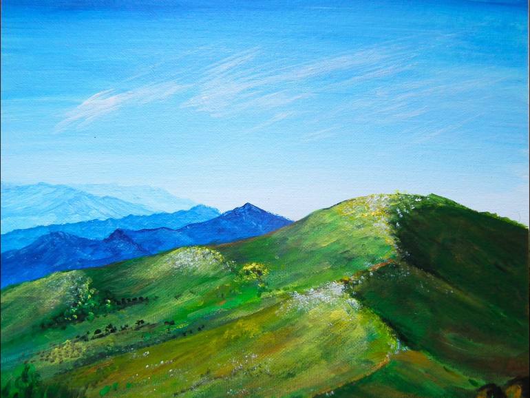 Mountains Painting by Sameer Choughule | Saatchi Art