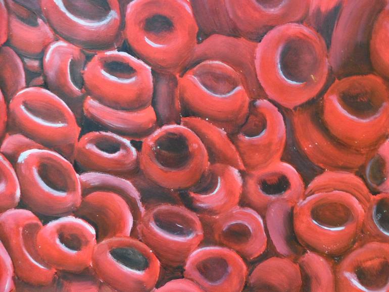 Blood Cells Painting by Amy Dulley | Saatchi Art