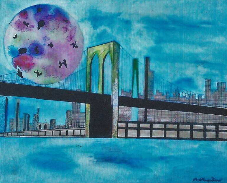 MYSTERY SPHERE OVER MANHATTAN NEW YORK Painting by Paul Henry Fresco ...