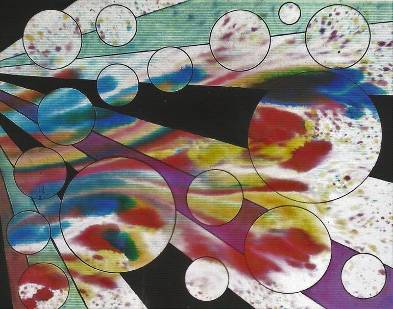 STORM OF SPHERES IN SPACE NEAR URANUS Painting by Paul Henry Fresco ...