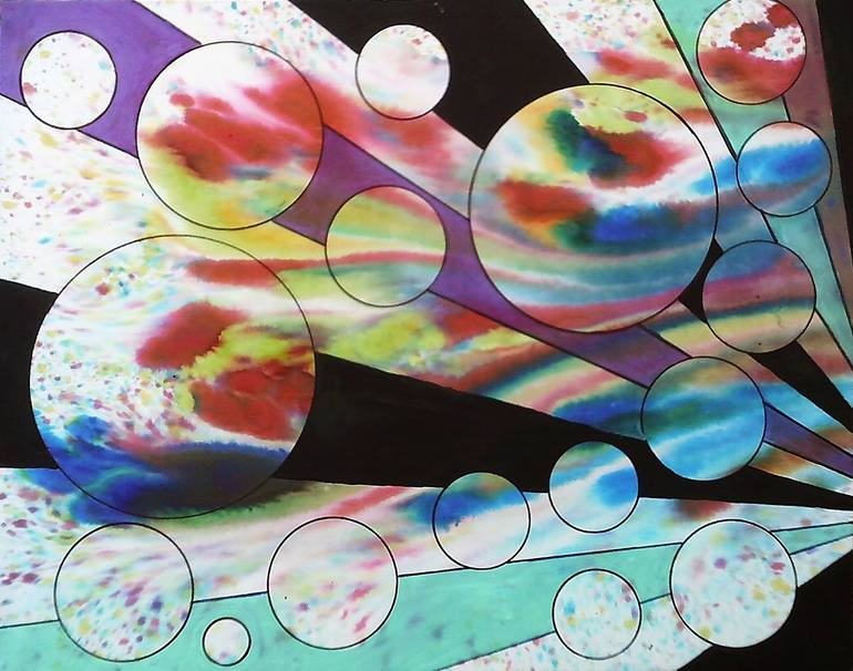 POWER SPHERES IN OUTER SPACE Painting by Paul Henry Fresco | Saatchi Art