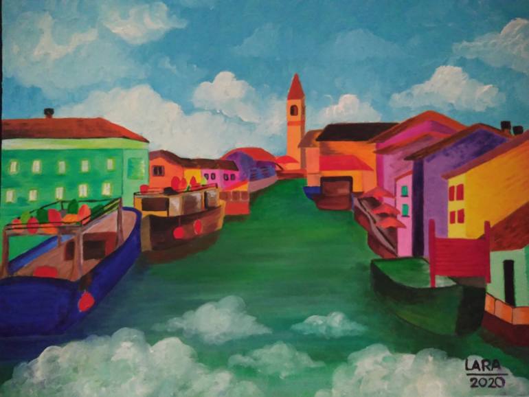 Cesenatico vanitosa Painting by LARA ROMANO | Saatchi Art