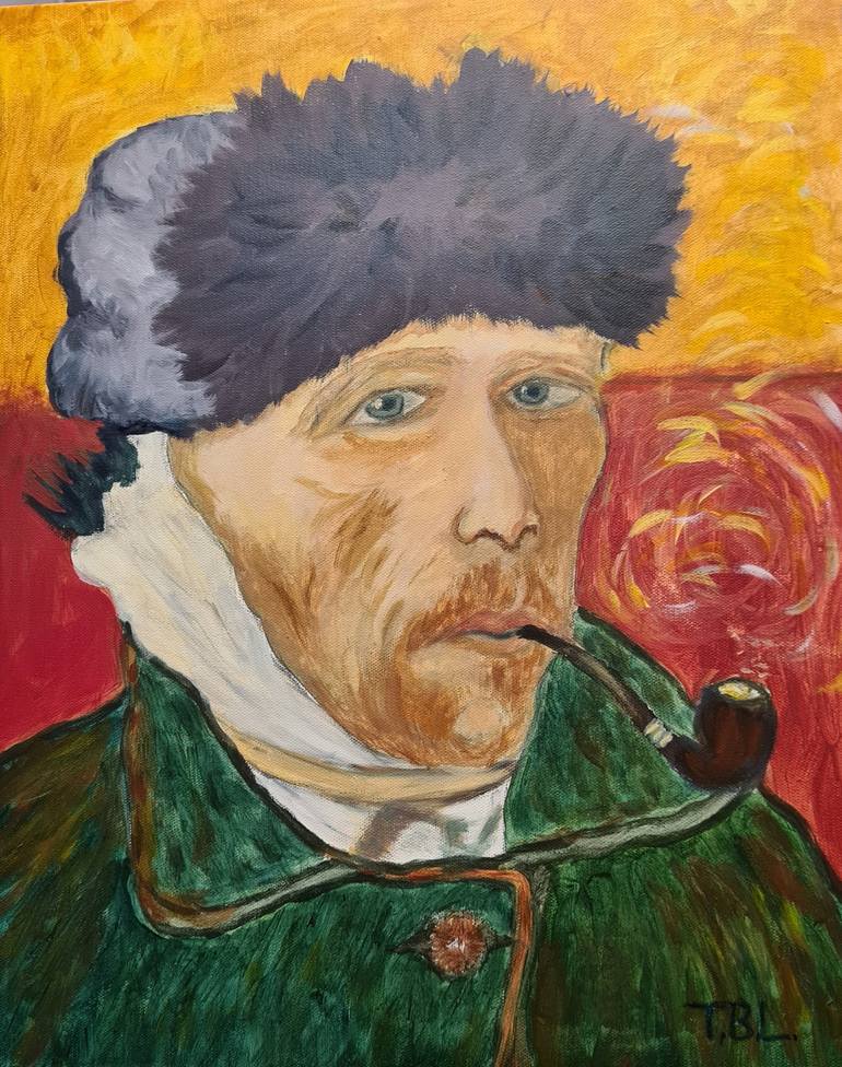 Parafrase after van Gogh selfportrait Painting by Trine Berg Larsen ...