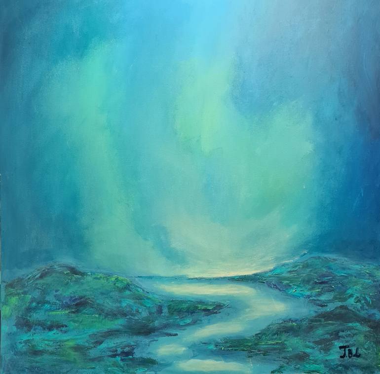Aurora borealis Painting by Trine Berg Larsen | Saatchi Art