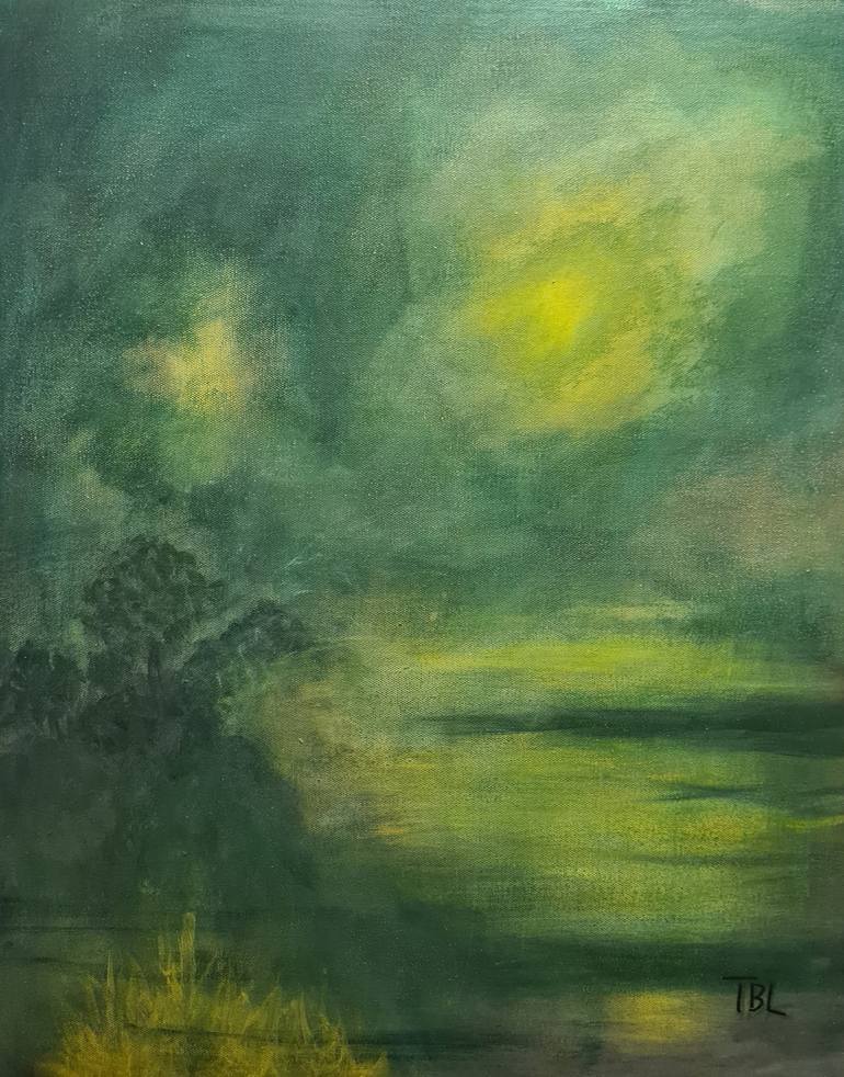 Lux caelitis Painting by Trine Berg Larsen | Saatchi Art