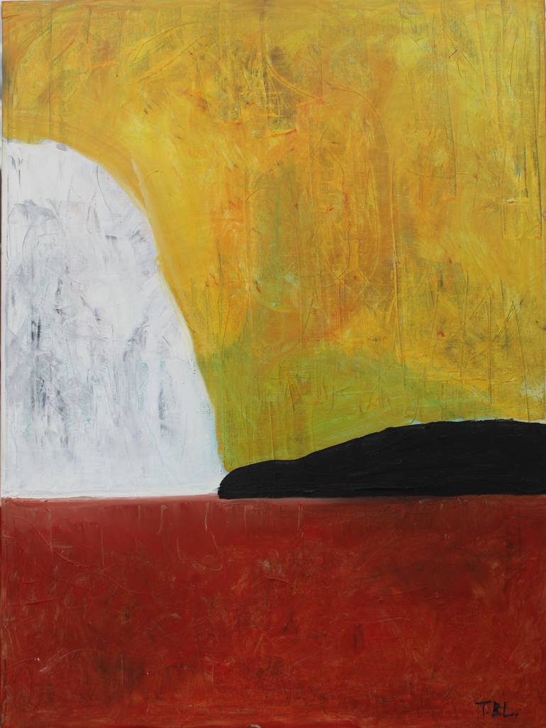 Morning sun by the ocean. Painting by Trine Berg Larsen | Saatchi Art