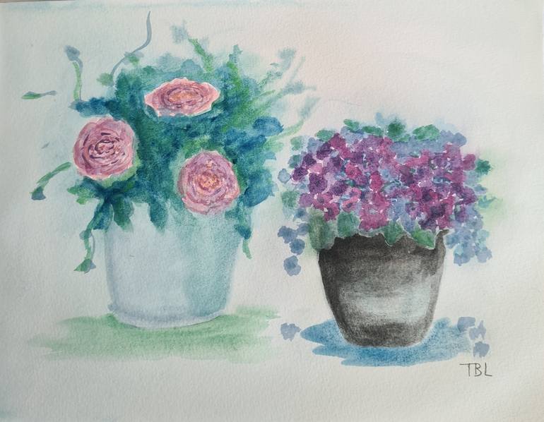 Summer flowers 2 Painting by Trine Berg Larsen | Saatchi Art