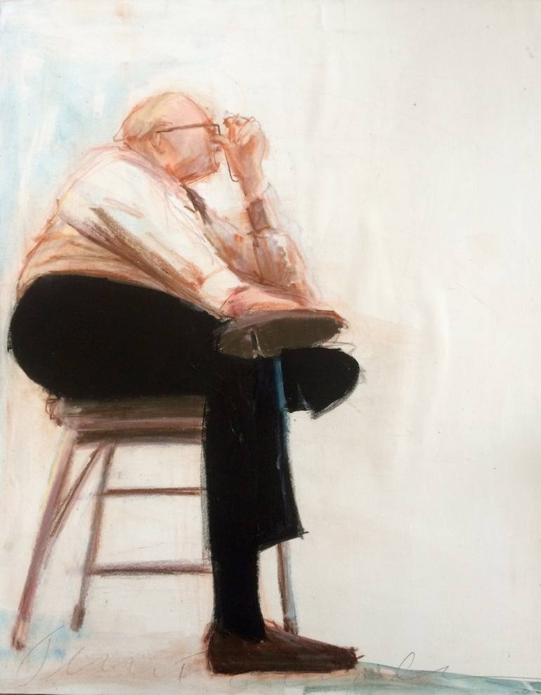Pondering Drawing by Jeanne Goodman | Saatchi Art