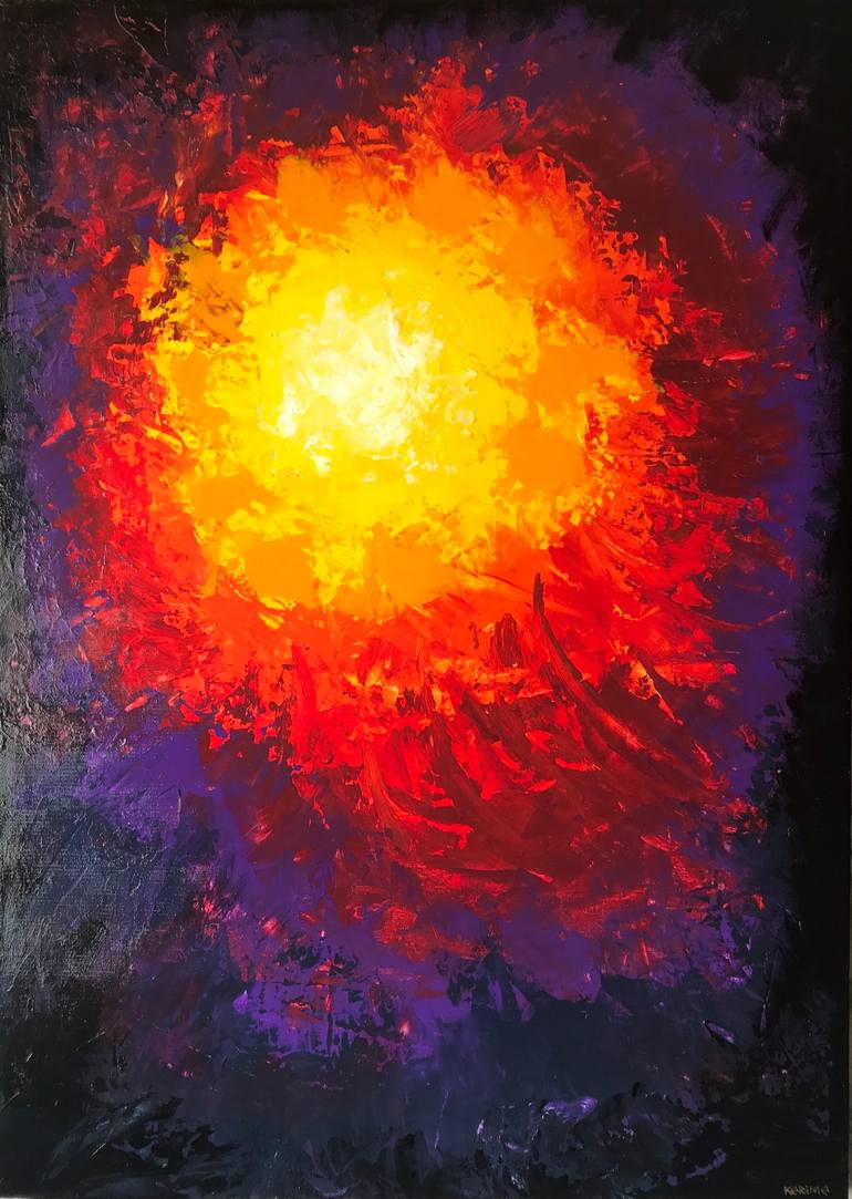 Fireball Painting by Kerime Elibuyuk | Saatchi Art