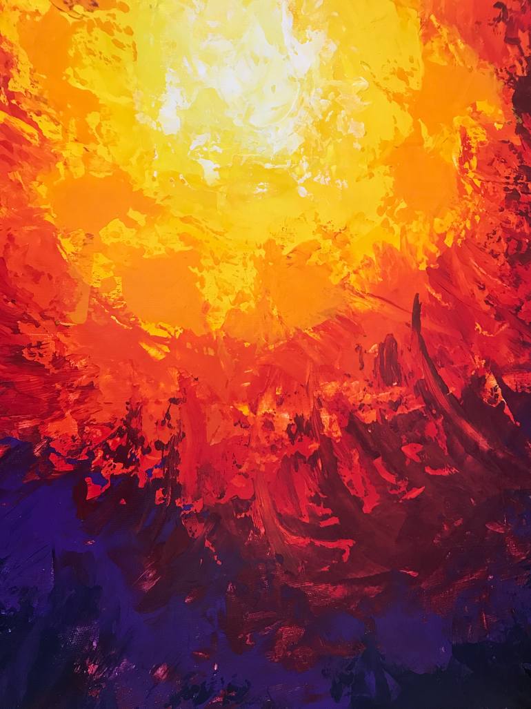 Fireball Painting by Kerime Elibuyuk | Saatchi Art