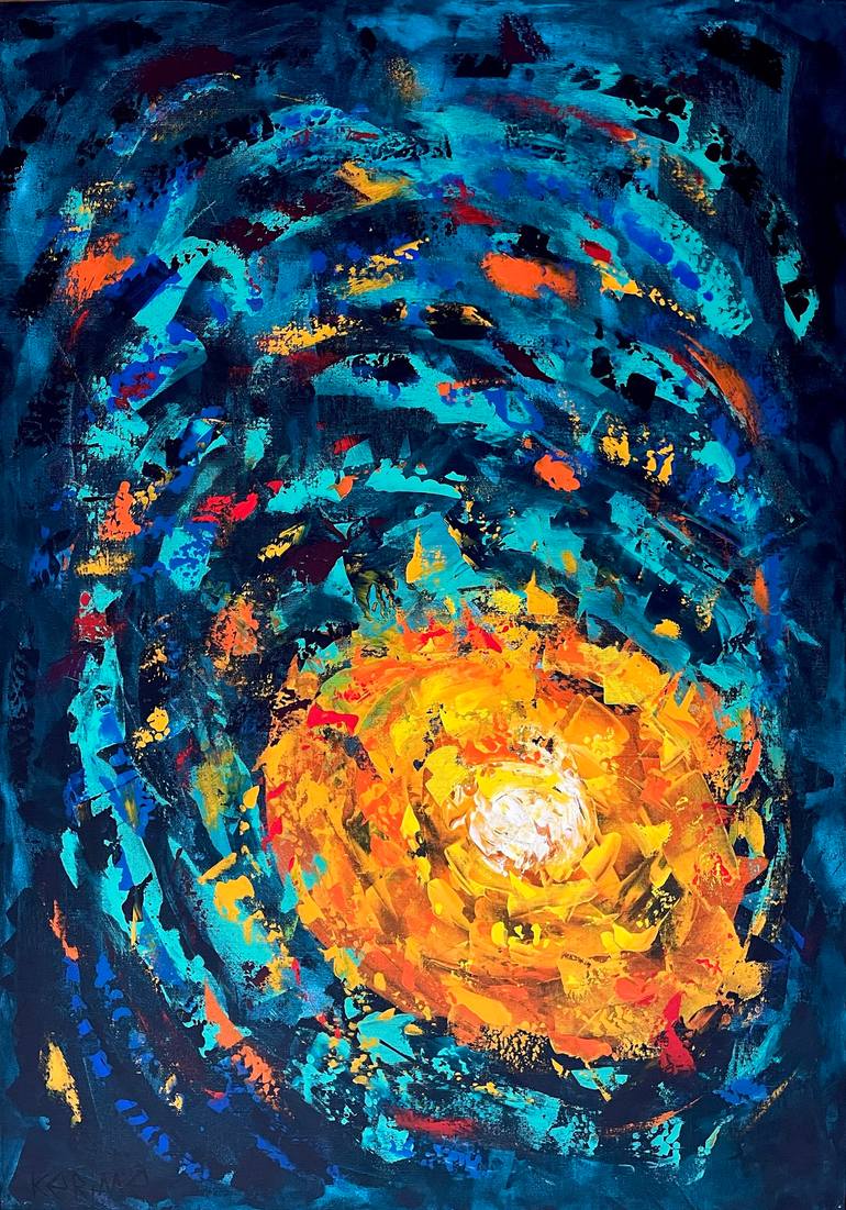 Solar Rose Painting by Kerime Elibuyuk | Saatchi Art