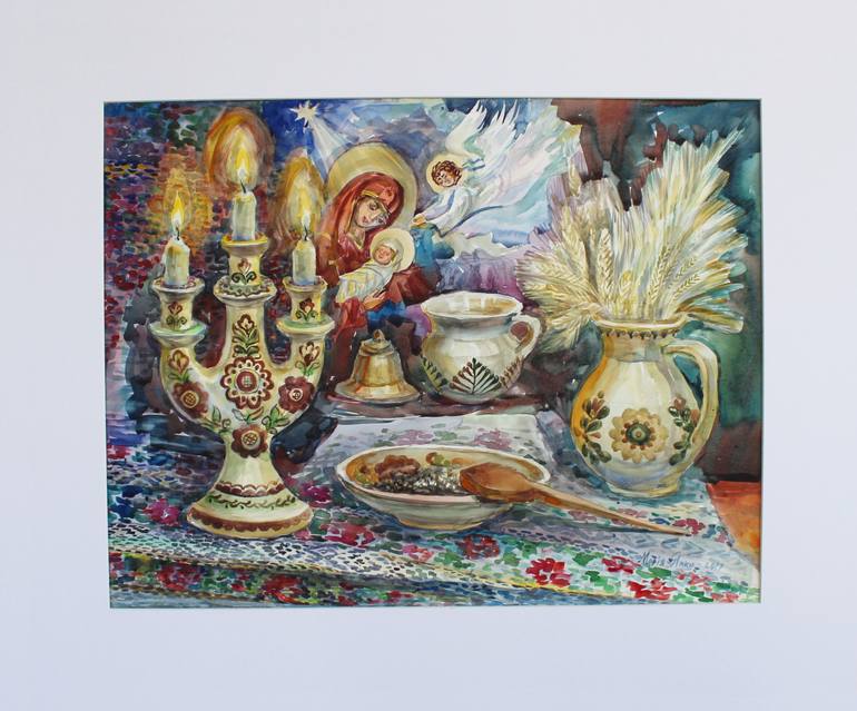 Mother Mary and Jesus Painting Christmas by Mariya Yanko Painting by ...