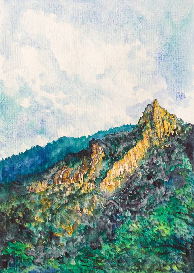 Seoraksan National Park Painting by Brent Rowley | Saatchi Art