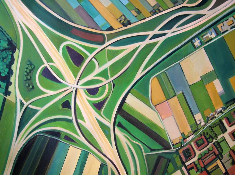 Intersection Painting by Toni Silber-Delerive | Saatchi Art