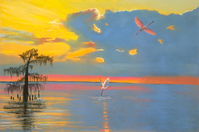 Roseate Sunset Printmaking by Shawn Dell Joyce | Saatchi Art