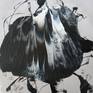 The Rose abstract flower monochrome monotype black and white flower ...