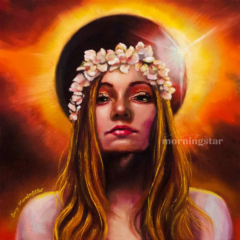 Blood Moon Painting by Lucy Morningstar | Saatchi Art