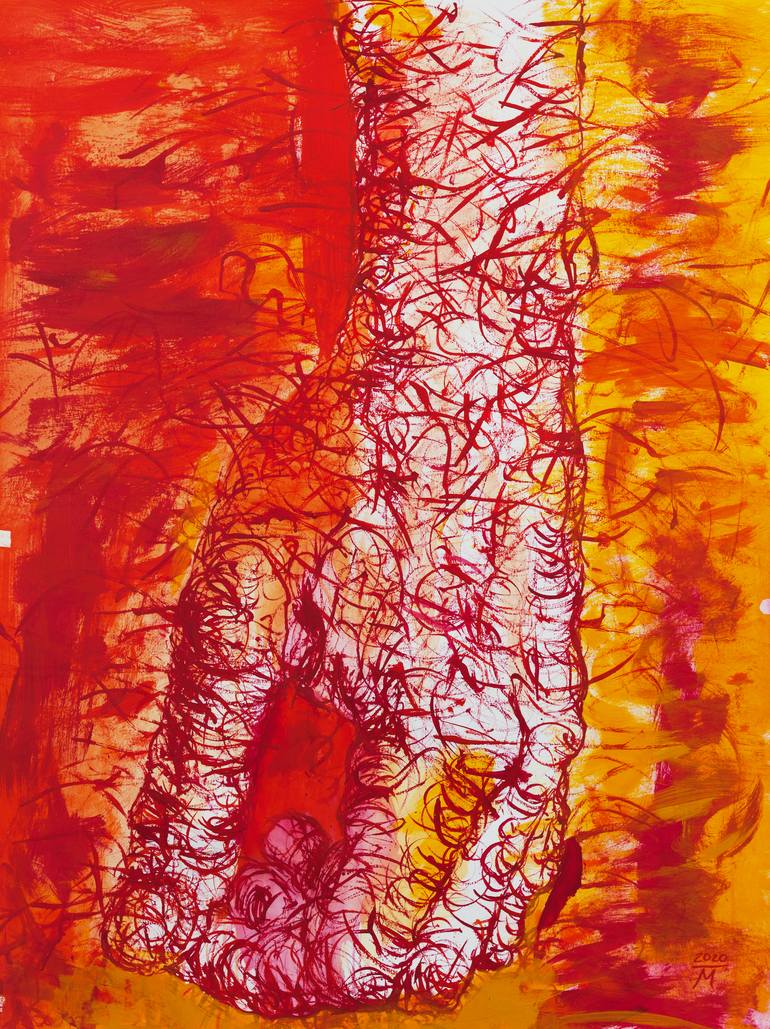 Red Hand Painting by Mirena Rhee | Saatchi Art