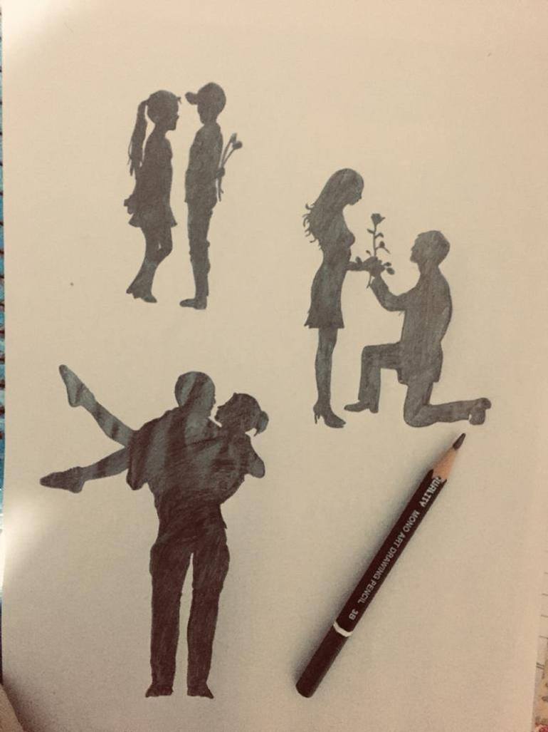 Feelings, Love and Life Drawing by Mirza Sheraz Aslam | Saatchi Art