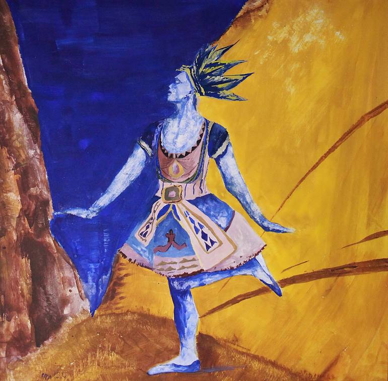 Blue god Painting by Volha Milashevich | Saatchi Art