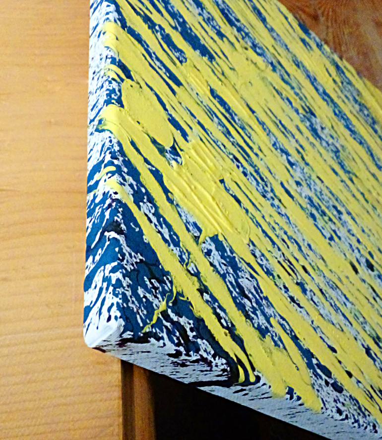 Yellow Scratch Painting by Isabella Scanziani | Saatchi Art