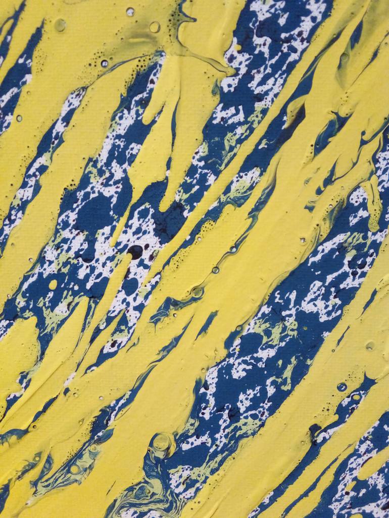 Yellow Scratch Painting by Isabella Scanziani | Saatchi Art