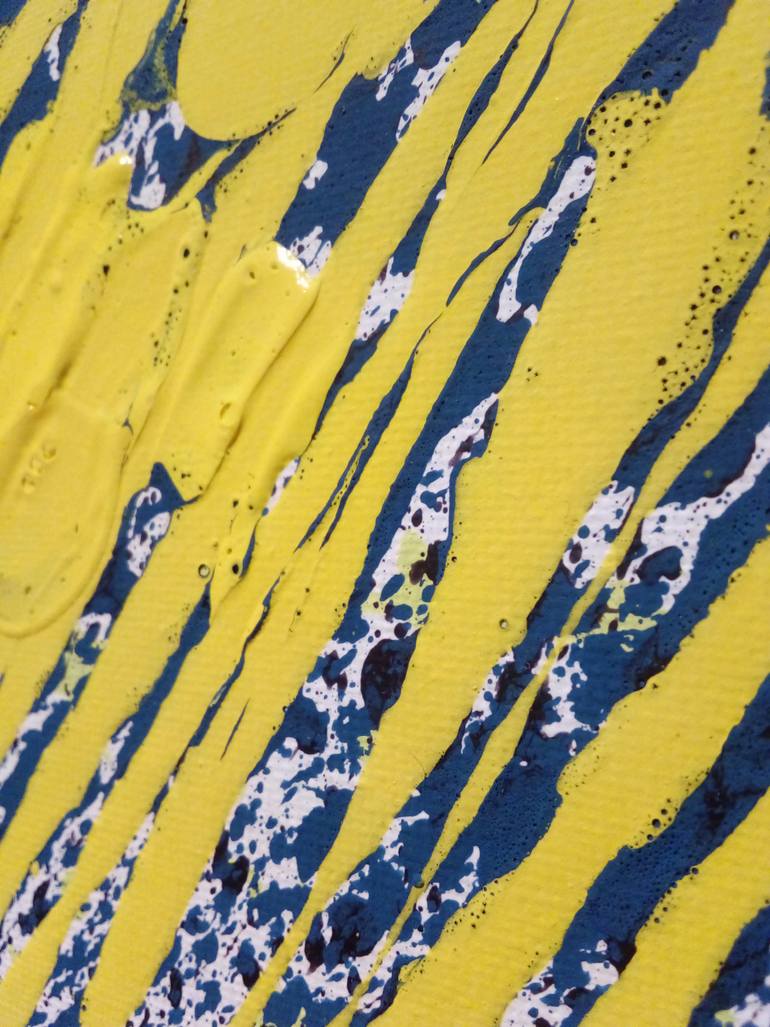 Yellow Scratch Painting by Isabella Scanziani | Saatchi Art