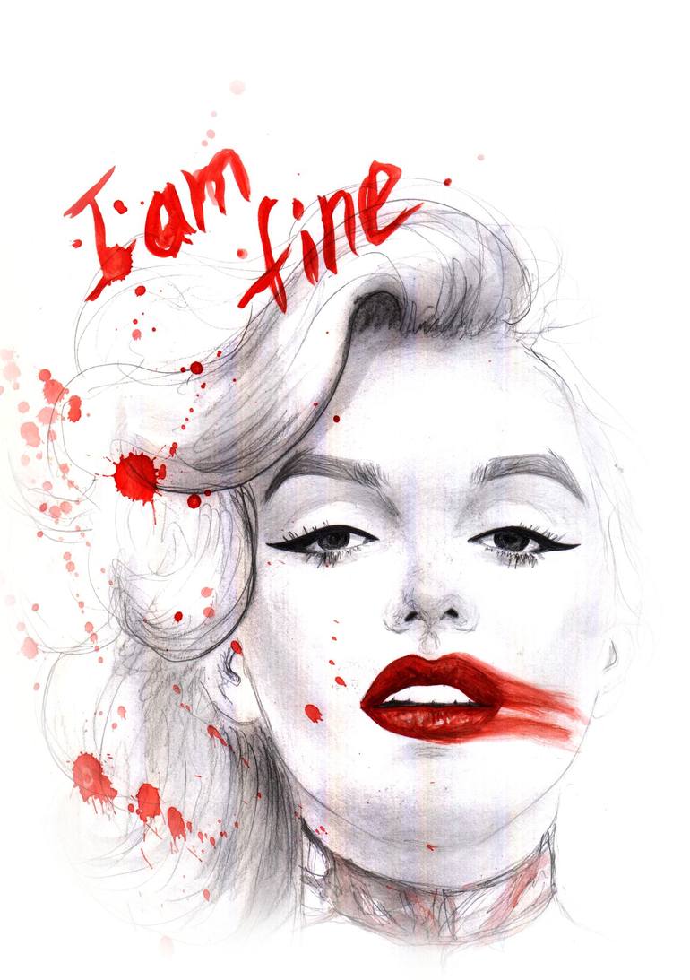 I'm fine Painting by Aleksandra Umerenkova | Saatchi Art