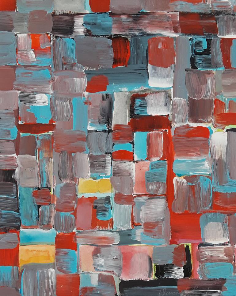Painterly Squares Painting by Damon Shuck | Saatchi Art